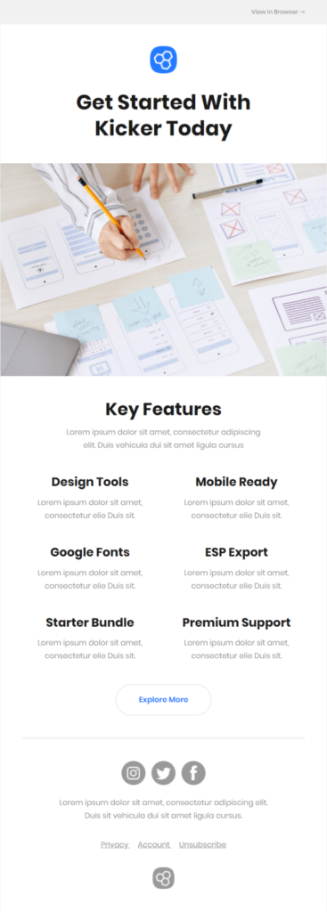 Kicker Email Template 6