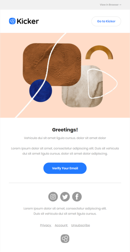 Kicker Email Template 8