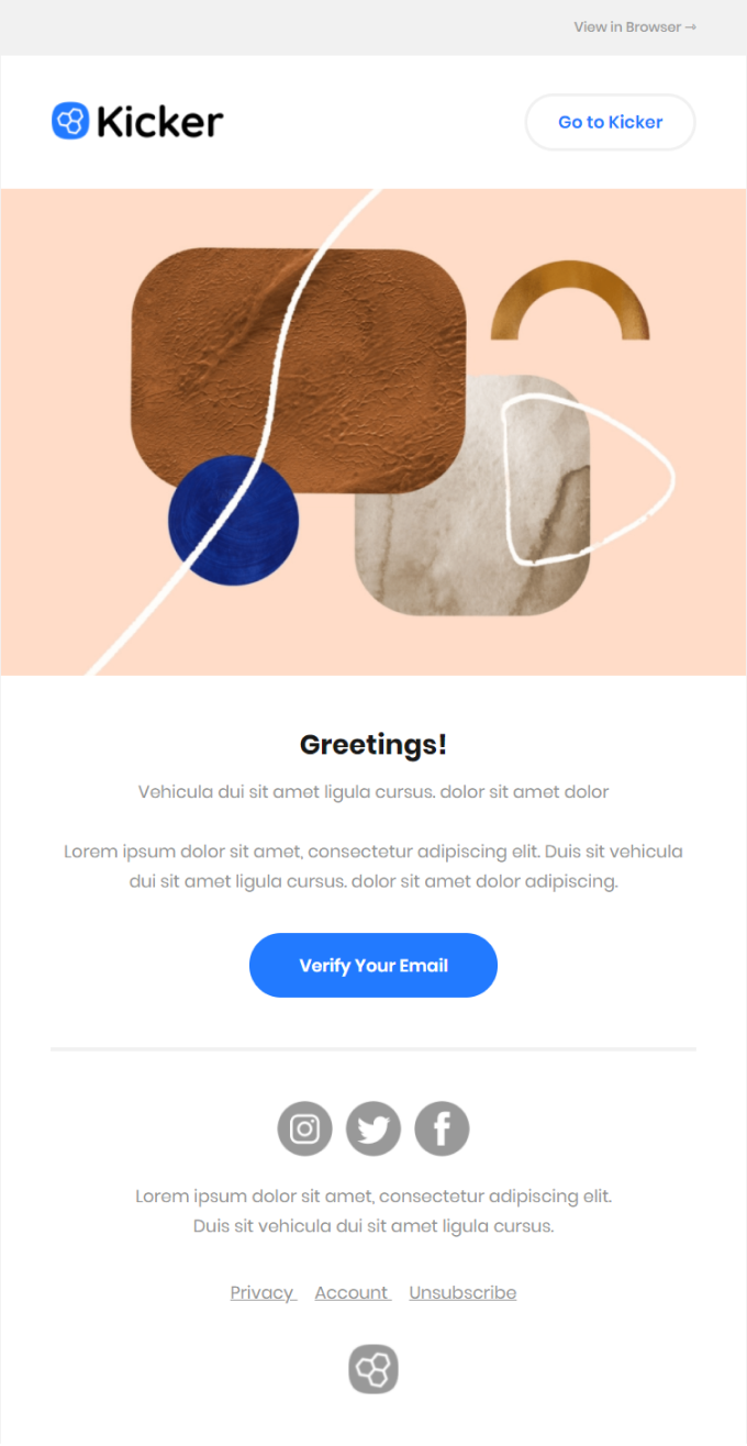 Kicker Email Template 8