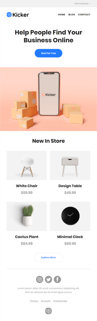 Kicker Email Template 2