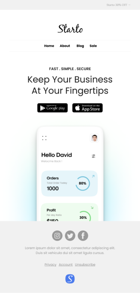 Starto Email Template 3