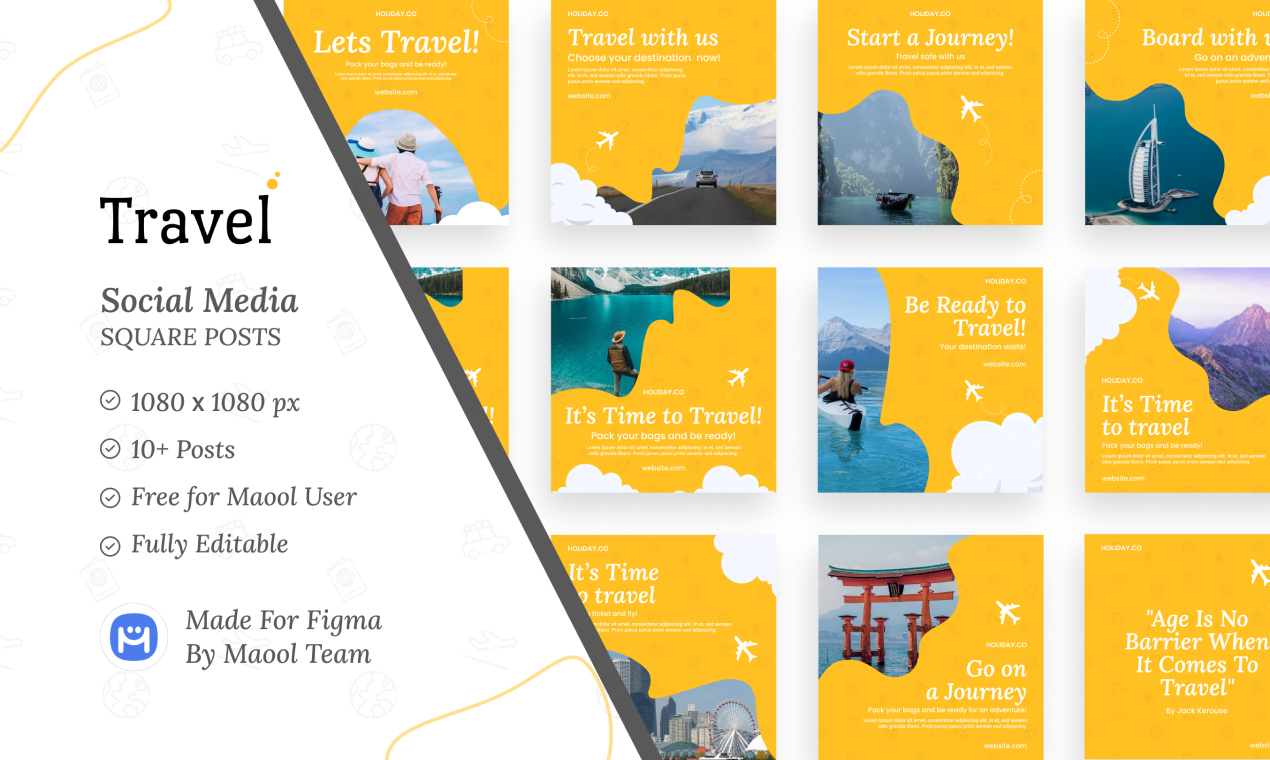 10+ Social Media Post For Travel And Tourism | Maool